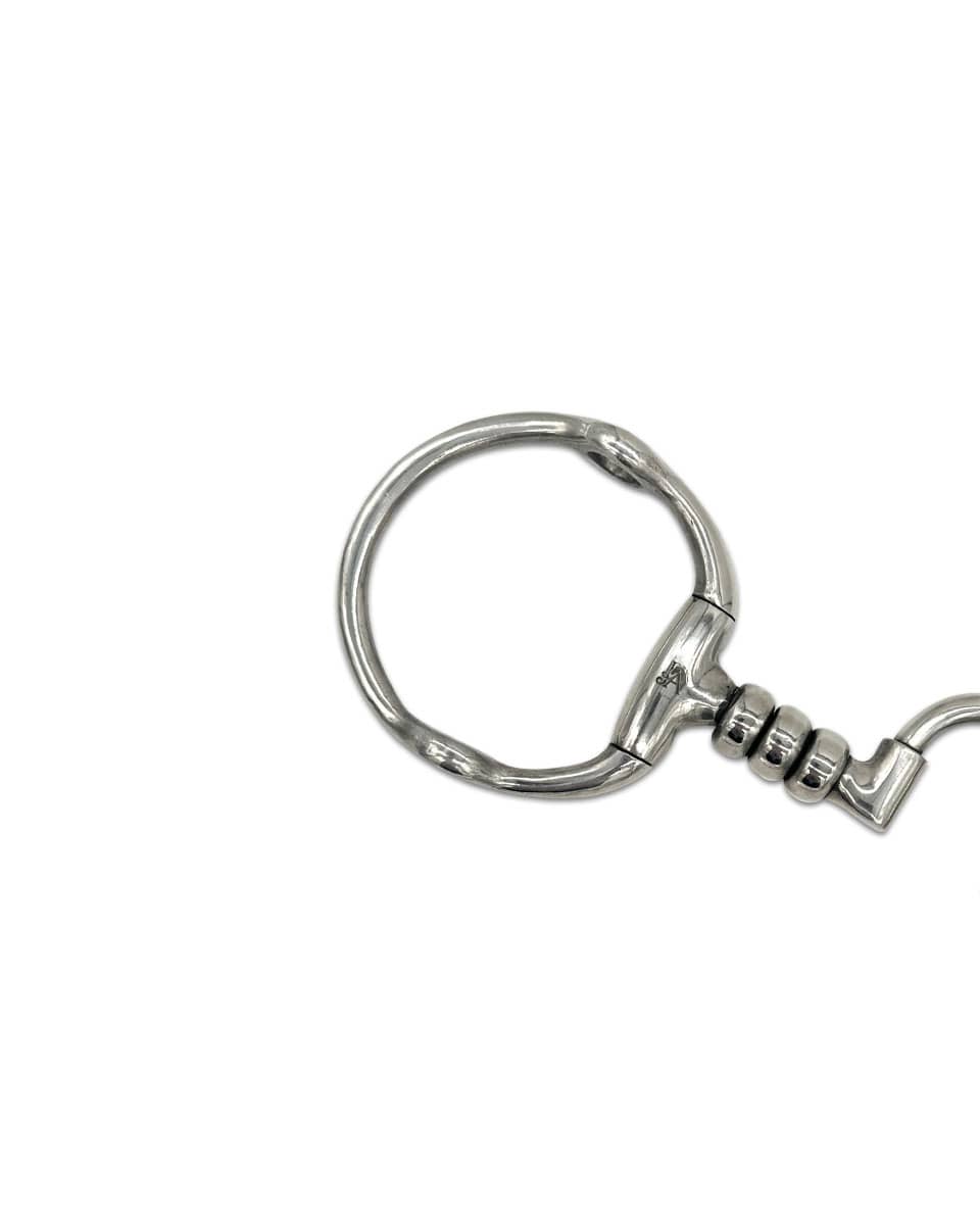 Stainless Steel Cherry Roller Fixed Gag with Low Correction Port Bit - Jake Adams Equestrian ...