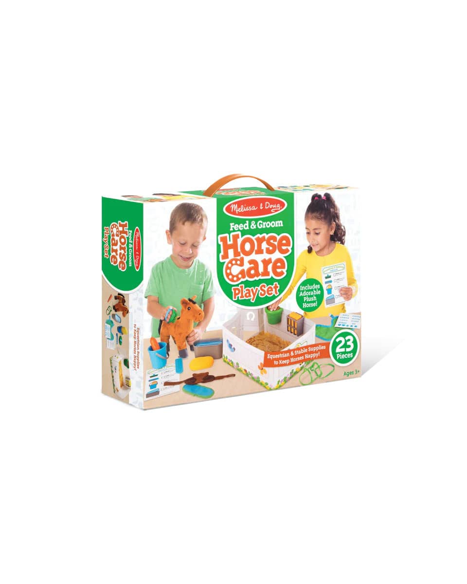Feed & Groom Horse Care Play Set - Melissa & Doug | FarmVet